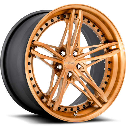 Rotiform Forged ARA 19x10.5 +22mm Brushed Monaco Copper with a Polished ...