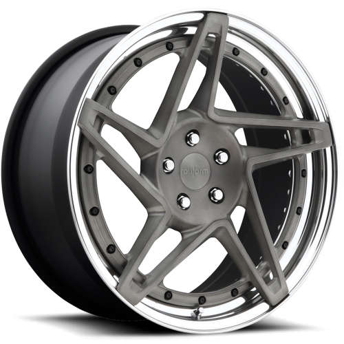 Rotiform Forged CHD 18x9 +34mm Brushed DDT with a Polished Step Lip and ...