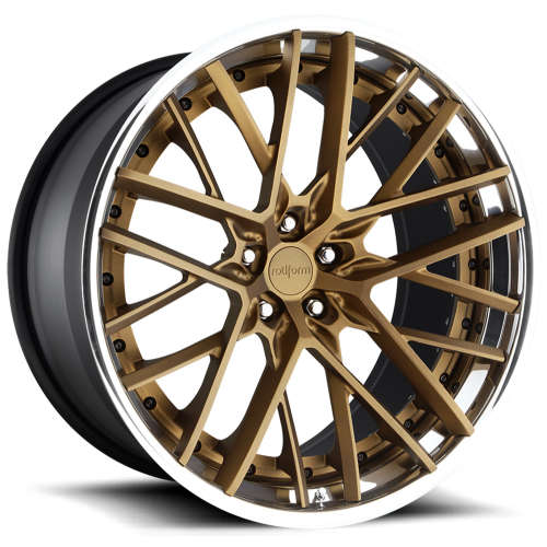 Rotiform Forged HND 18x8 +34mm Bronze with a Polished Step Lip and ...
