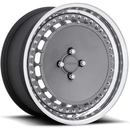 Rotiform Forged IGS 18x9.5 +10mm Anthracite with a Polished Step Lip ...