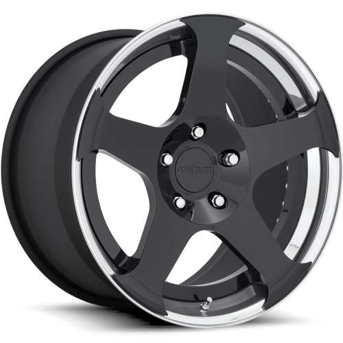 Rotiform Forged NUE 18x9.5 +10mm Gloss Black with a Polished Step Lip ...