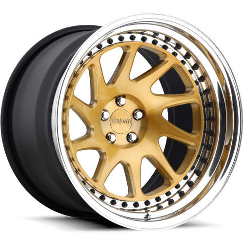 Rotiform Forged OZT 18x10.5 +15mm Brushed Monaco Copper with a Polished ...