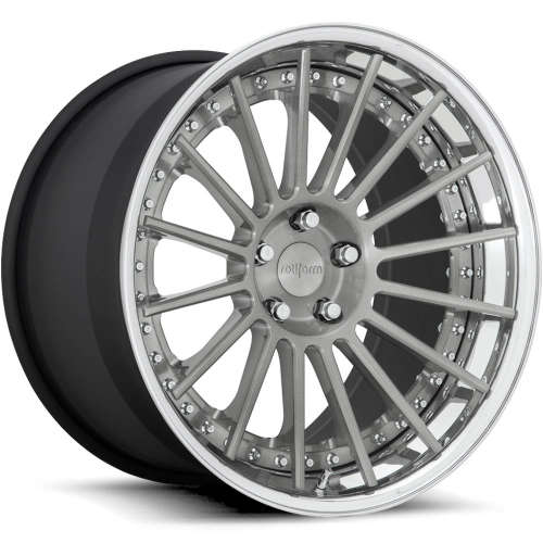 Rotiform Forged SRG 18x9.5 +45mm Brushed DDT with a Polished Step Lip ...