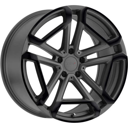 TSW Circuit 18x8.5 +38mm Matte Gunmetal with Gloss Black Spoke Faces ...