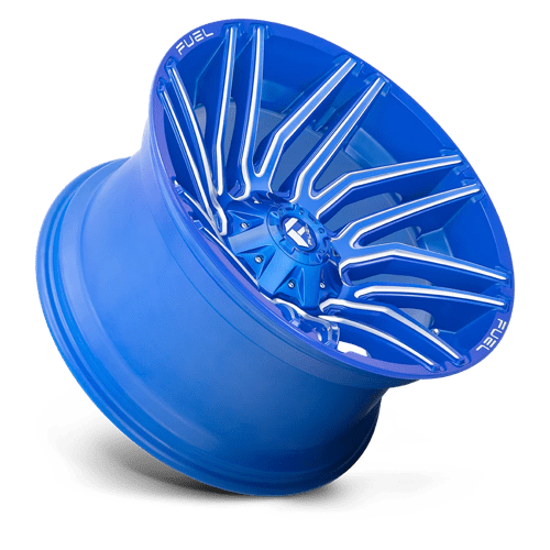 Fuel 1PC D774 Typhoon 22x12 -44mm Anodized Blue Milled – TFS Wheels