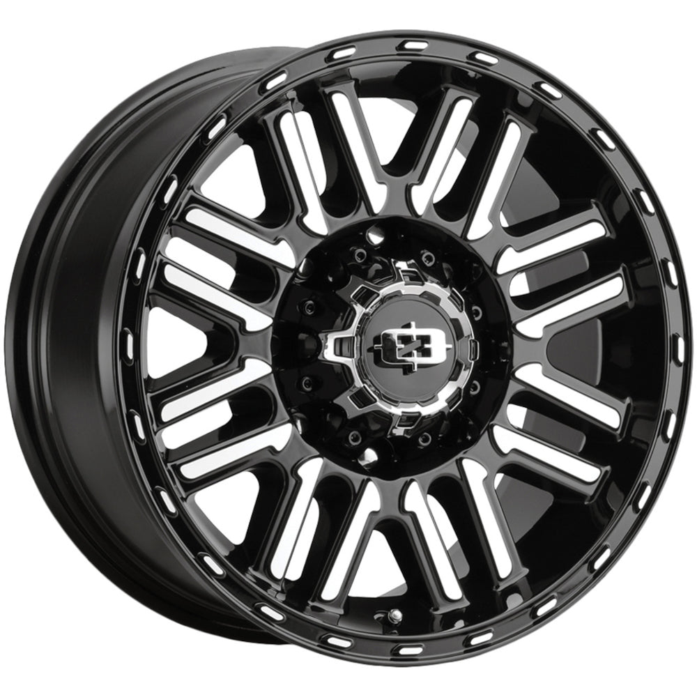 Vision Nexus 348 17x8.5 0mm Gloss Black with Machined Spoke Accents ...