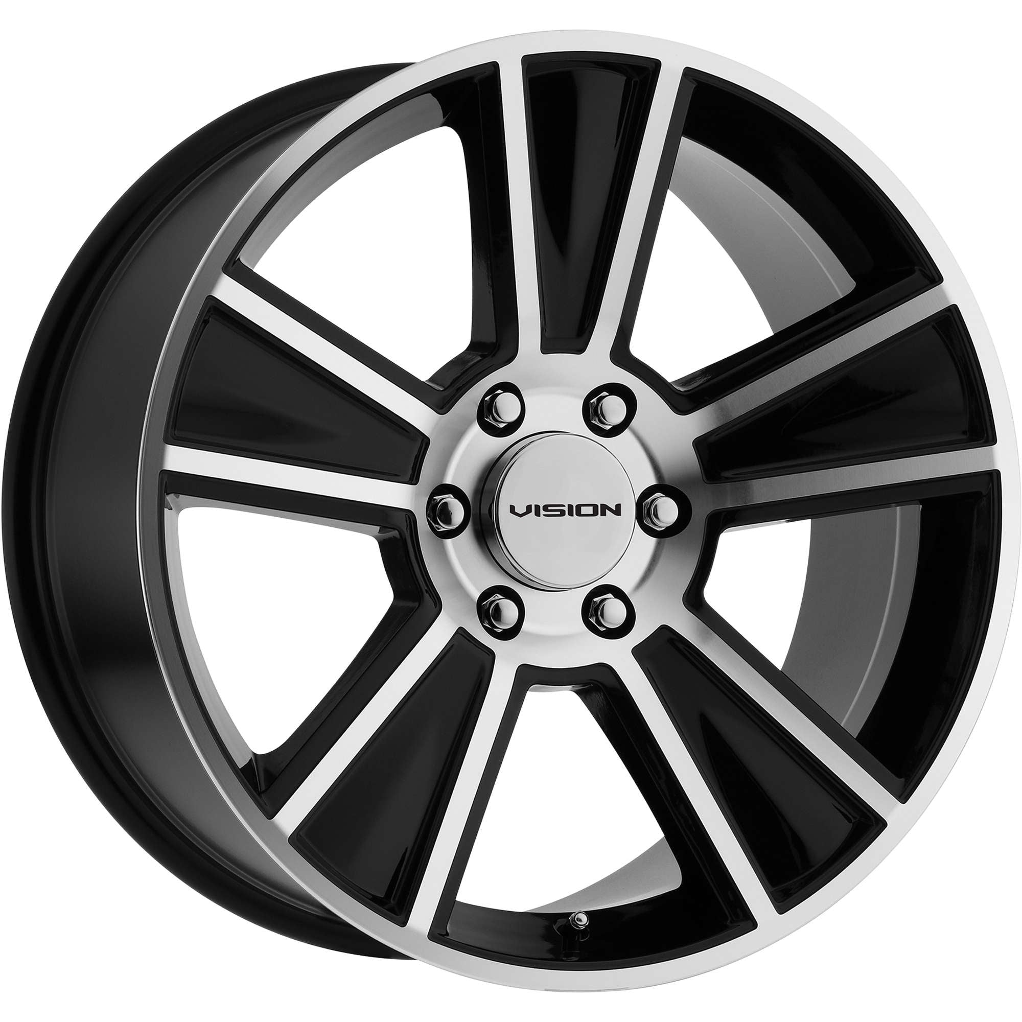 Vision Stunner V223 20x11 +40mm Gloss Black with Machined Spoke Edges ...