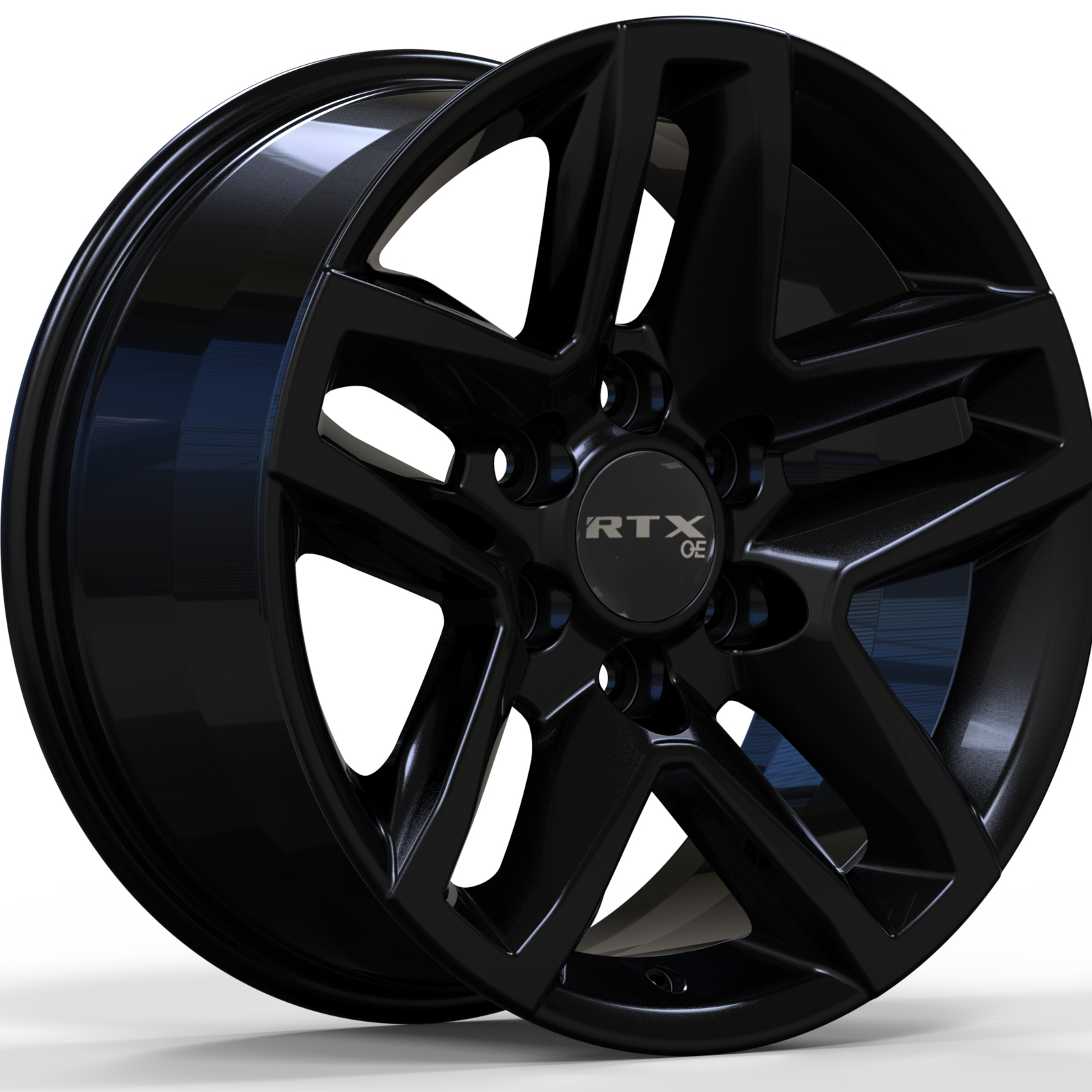 RTX GM-04 18x8.5 Gloss Black 26mm – TFS Wheels