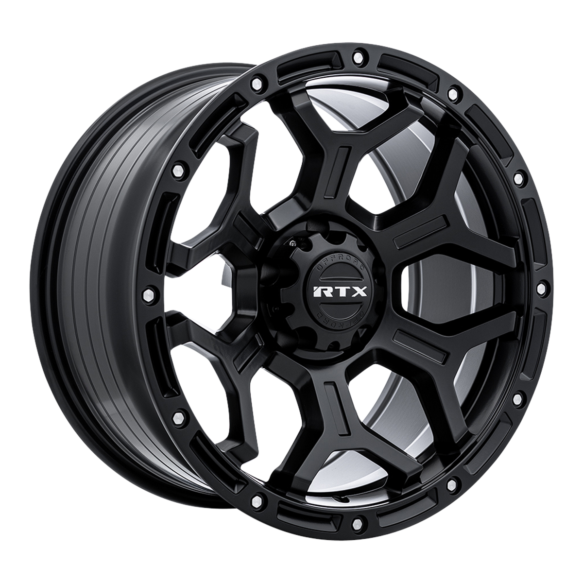 RTX GOLIATH 17x9 Satin Black with Milled Rivets -15mm – TFS Wheels