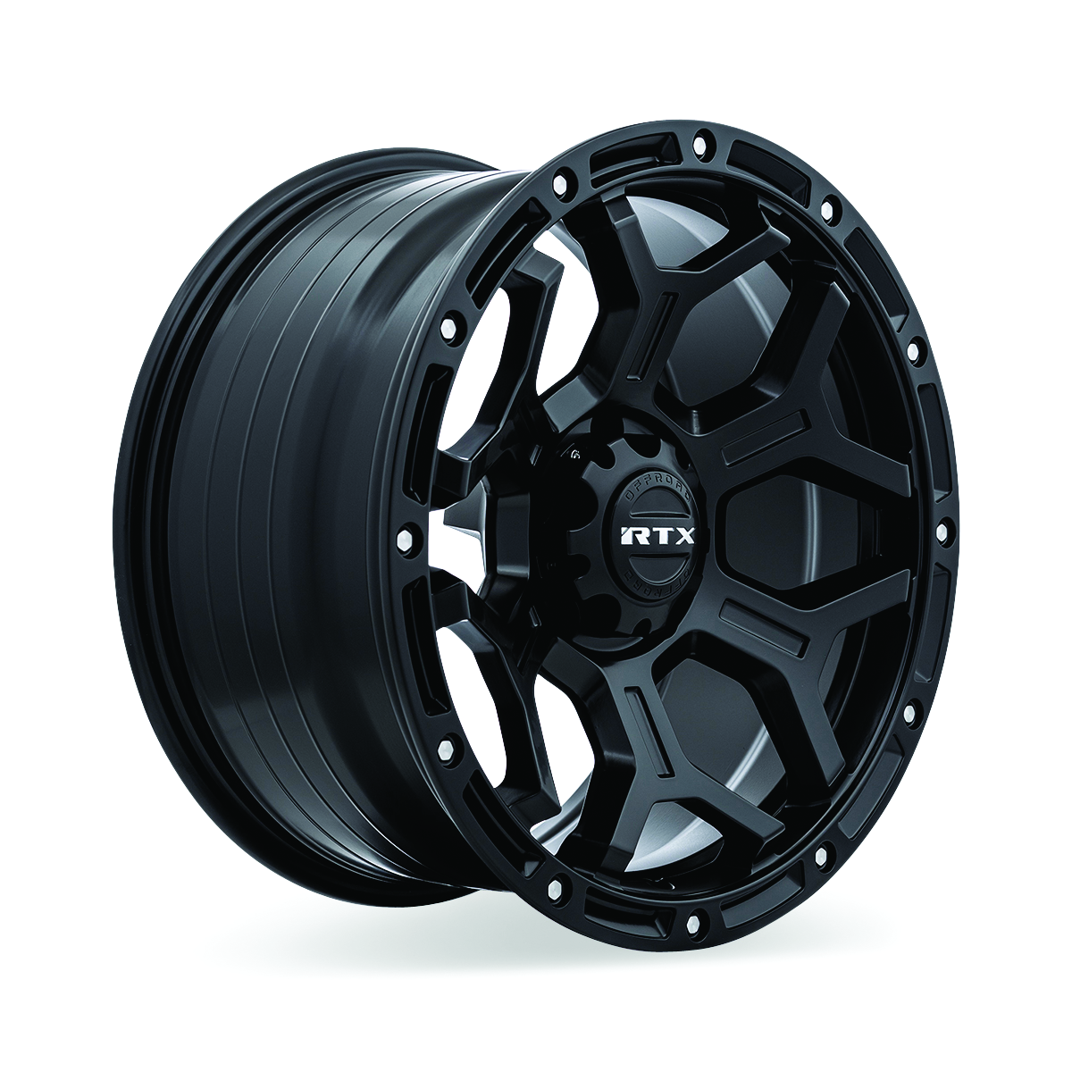 RTX GOLIATH 17x9 Satin Black with Milled Rivets -15mm – TFS Wheels