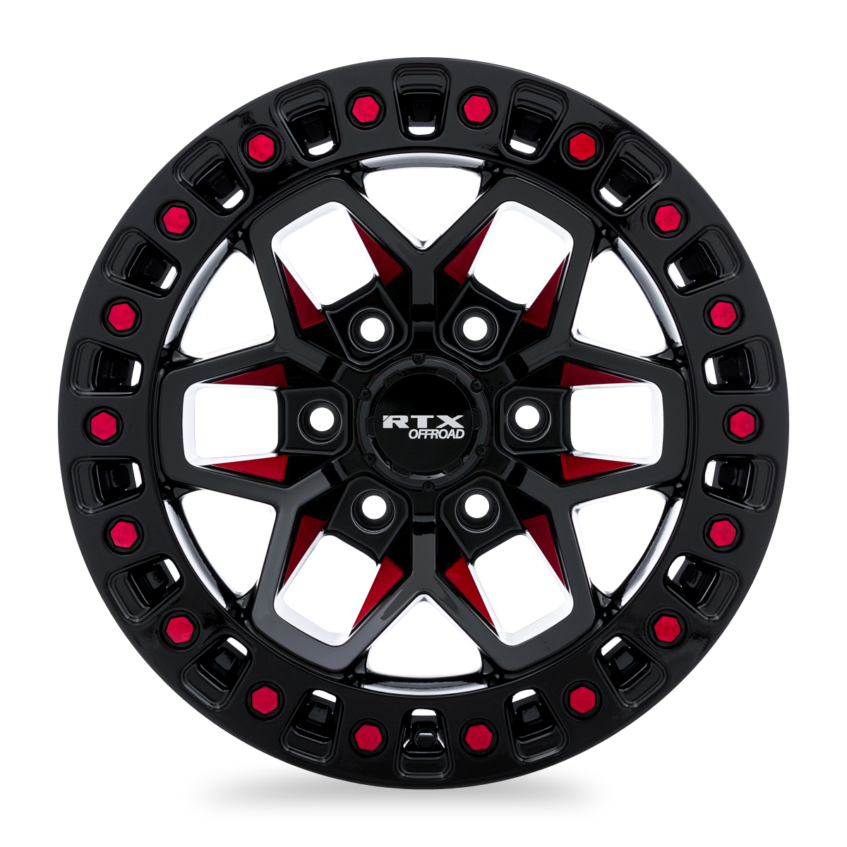 RTX ZION 18x9 Black Milled Red -15mm – TFS Wheels