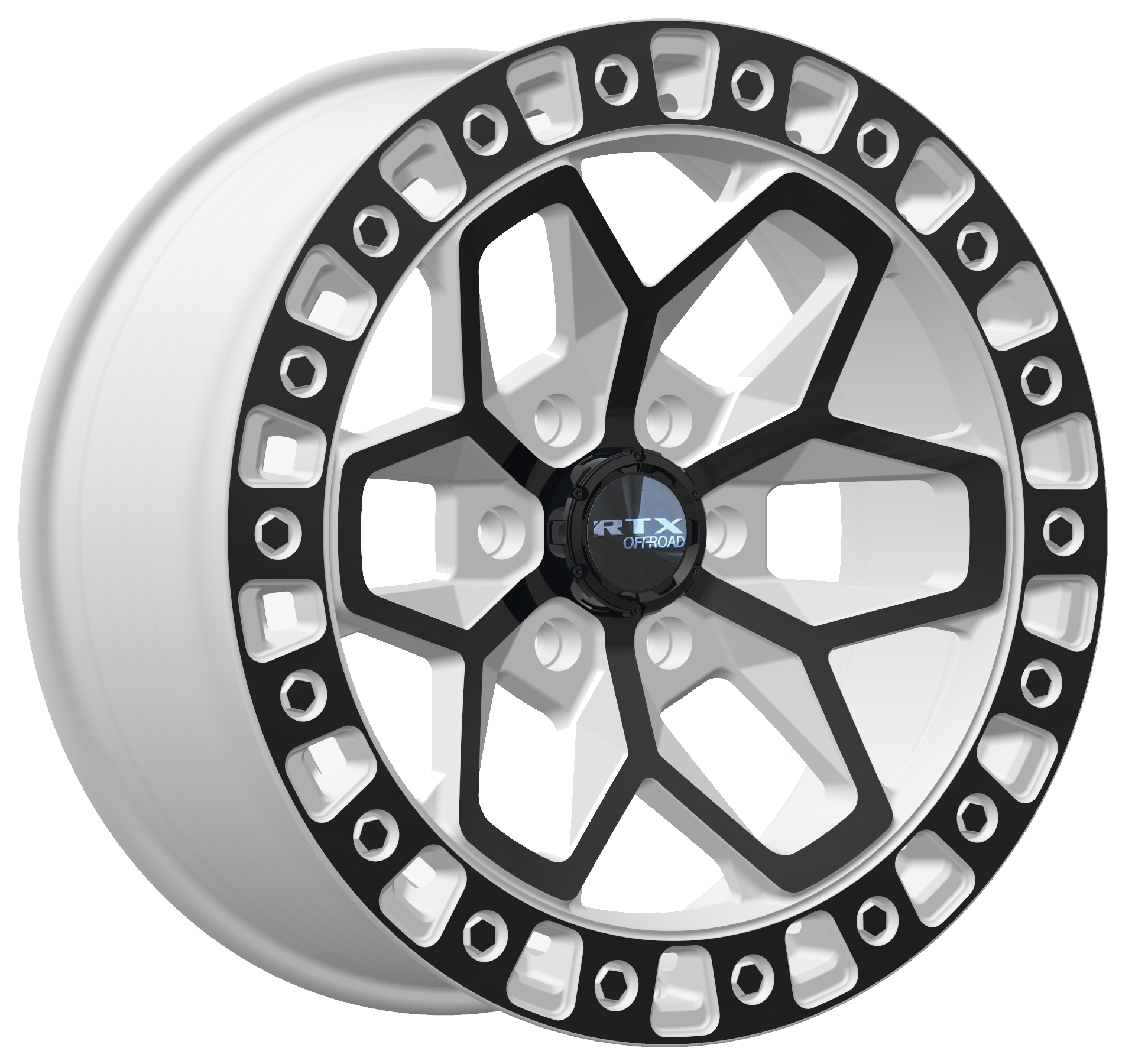 RTX ZION 17x9 Gloss White with Black Spokes -15mm – TFS Wheels