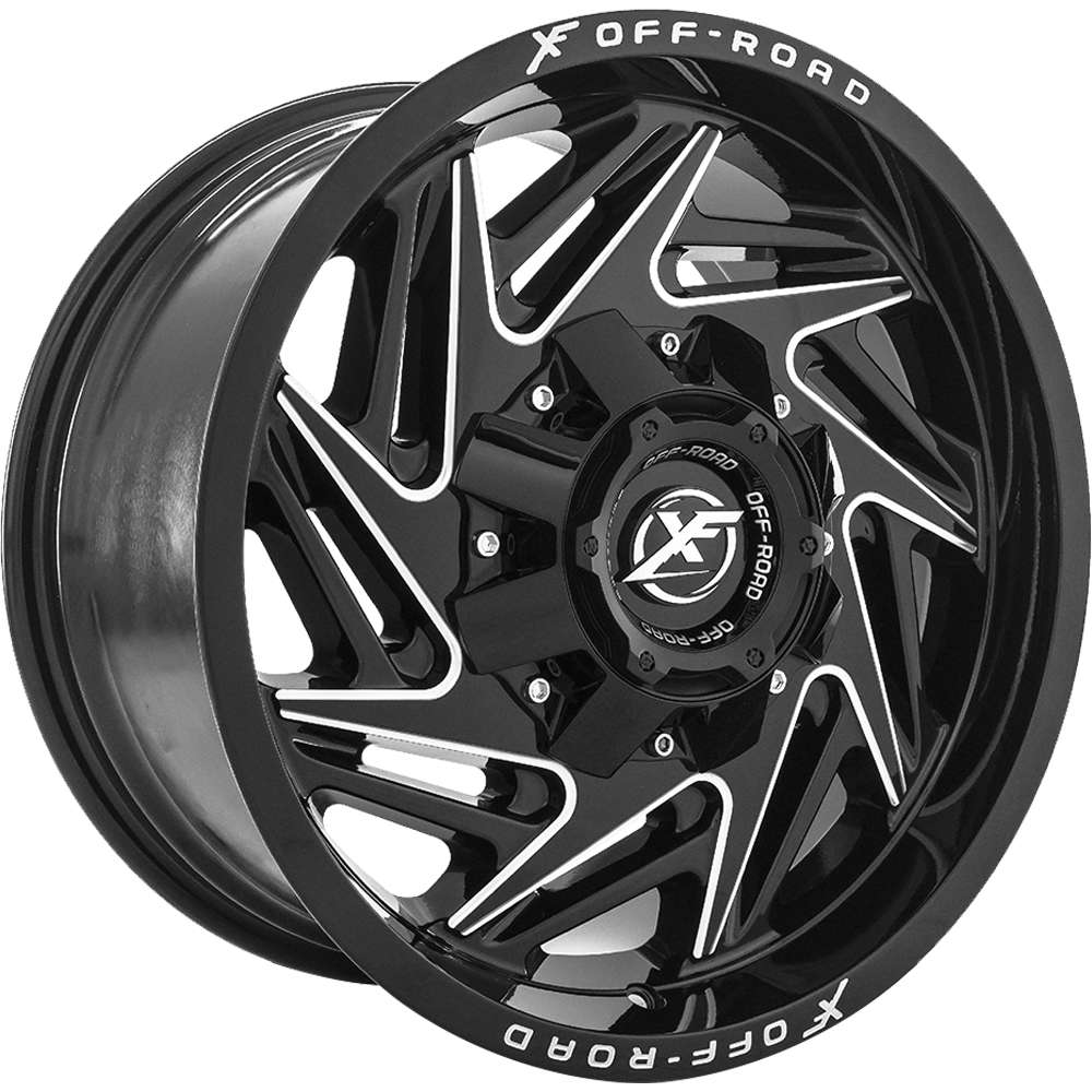 XF Offroad XF-203 18x9 0mm Black with Milled Spoke Stripes – TFS Wheels