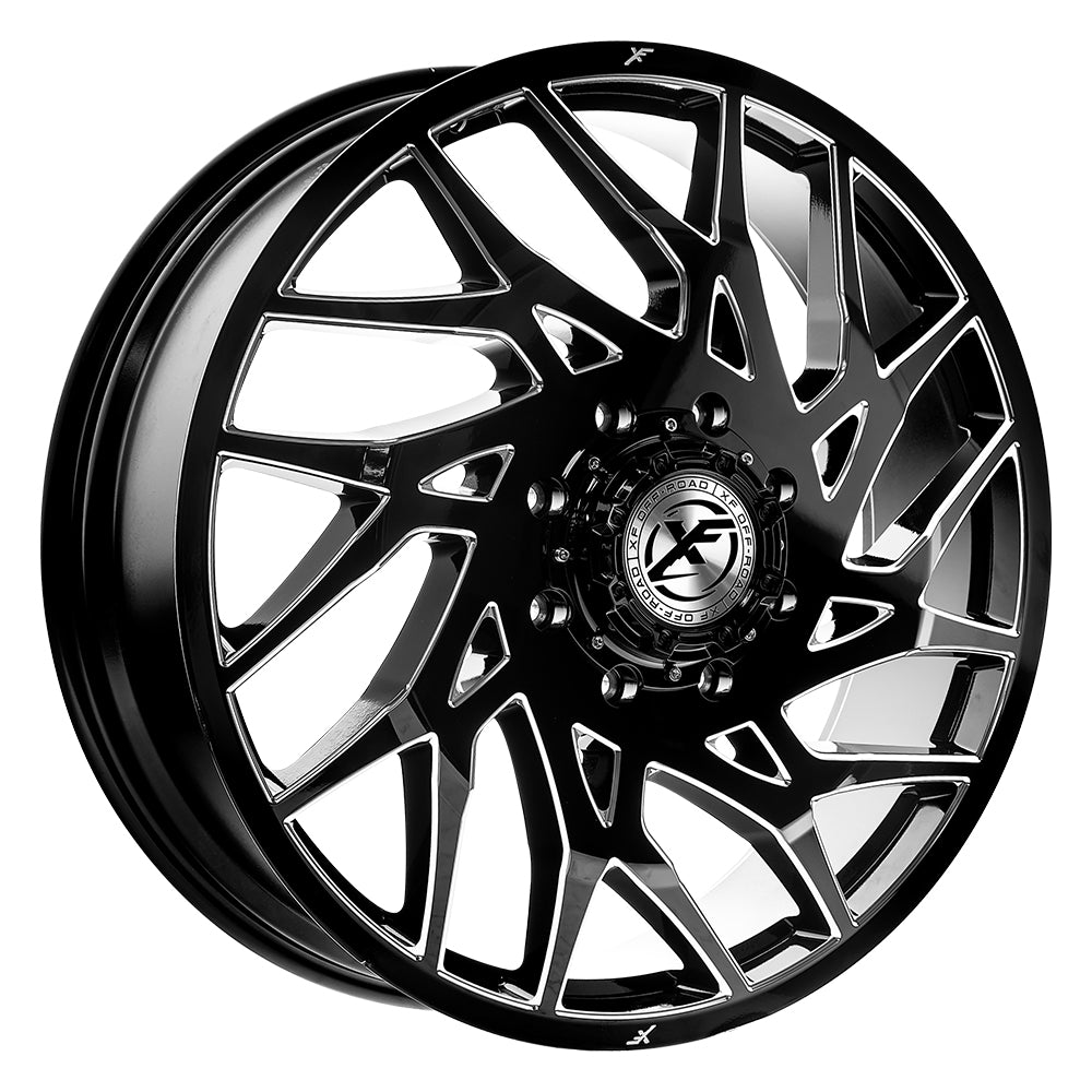 XF Dually XF-229 Dually 26x8.25 110 Gloss Black & Milled – TFS Wheels
