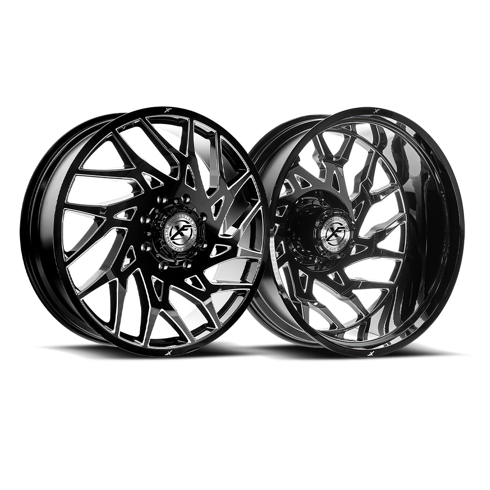 XF Dually XF-229 Dually 22x8.25 -240 Gloss Black & Milled – TFS Wheels