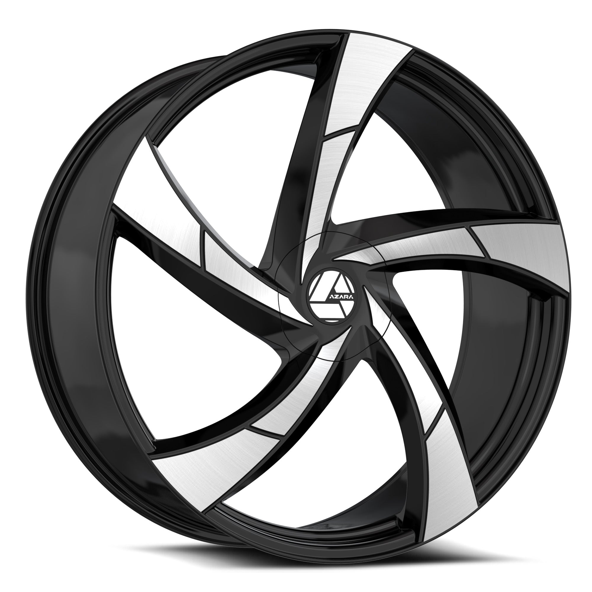 Azara AZA-524 22x8.5 38 Gloss Black & Machined – TFS Wheels