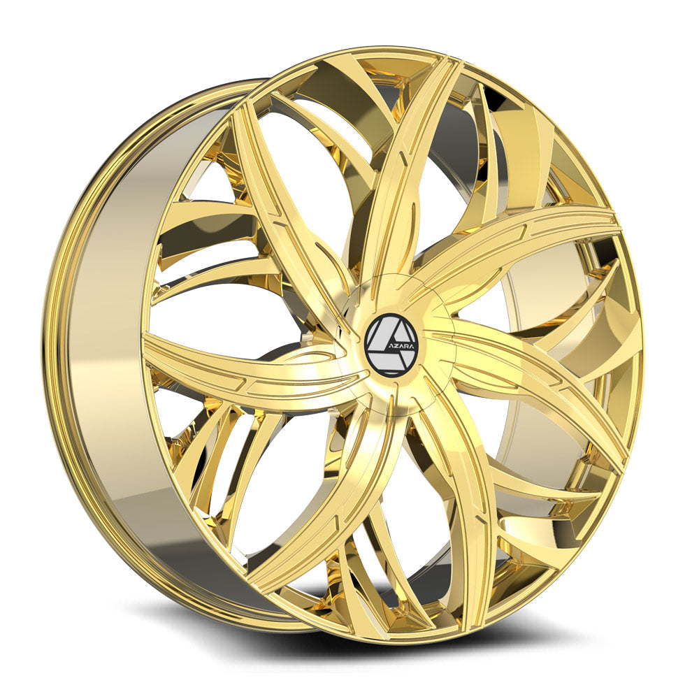 Azara AZA-541 22x8.5 38 Nano Gold – TFS Wheels