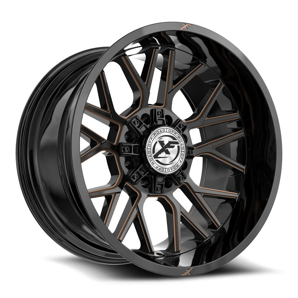 XF Off-Road XF-235 20x10 -12 Gloss Black & Bronze Milled – TFS Wheels