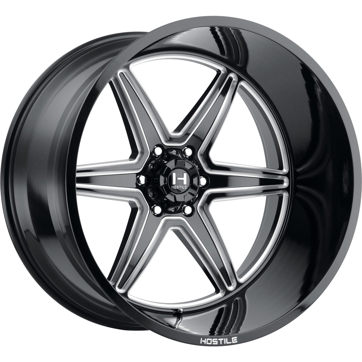 Hostile H117 VENOM 22x12 -44mm Gloss Black with Mill Cut Details – TFS ...