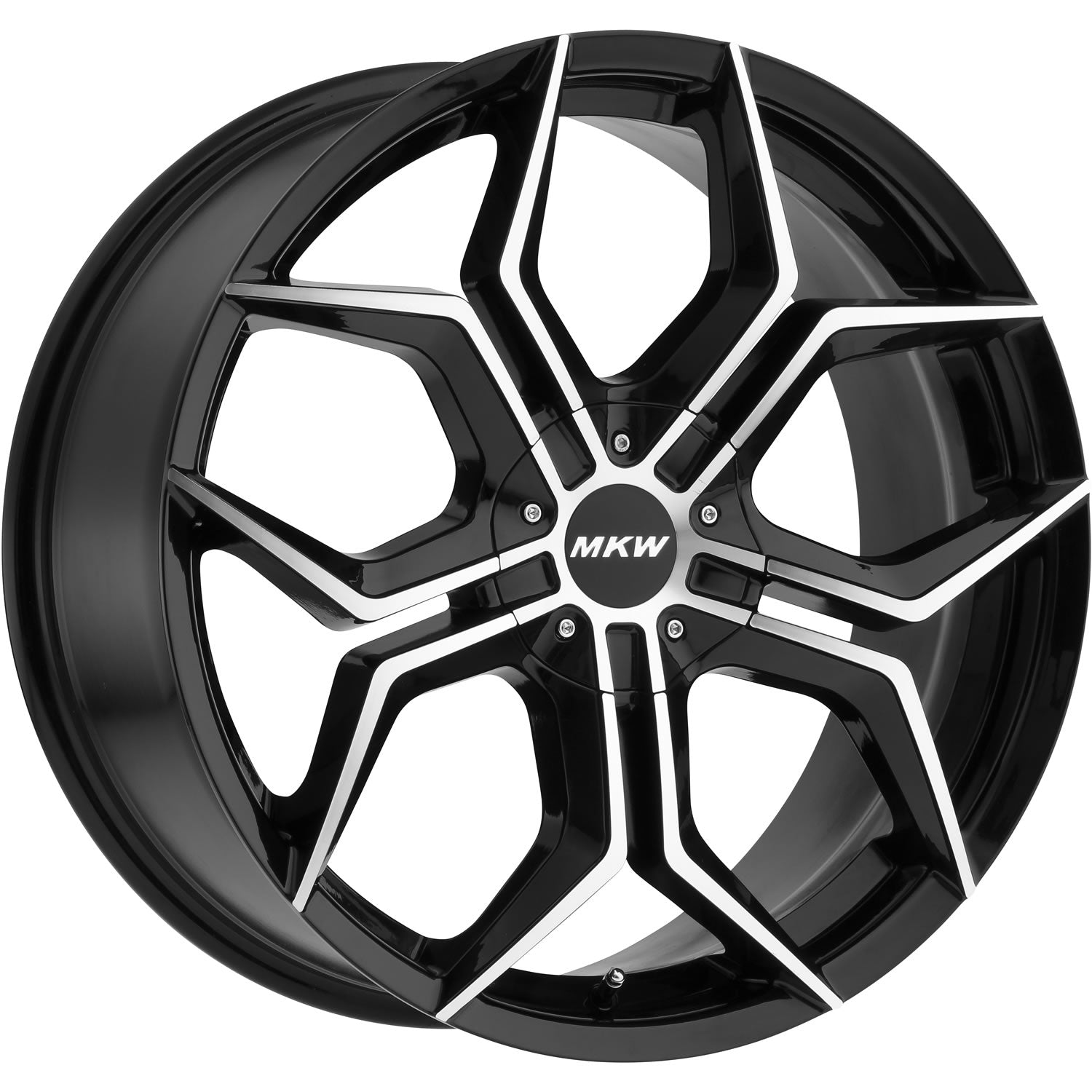 MKW M121 20x8.5 35mm Gloss Black Machined Face – TFS Wheels
