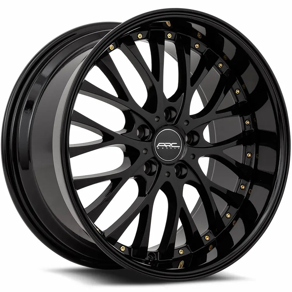 ARC AR6 18x8 All Black Gold Rivet 30mm – TFS Wheels