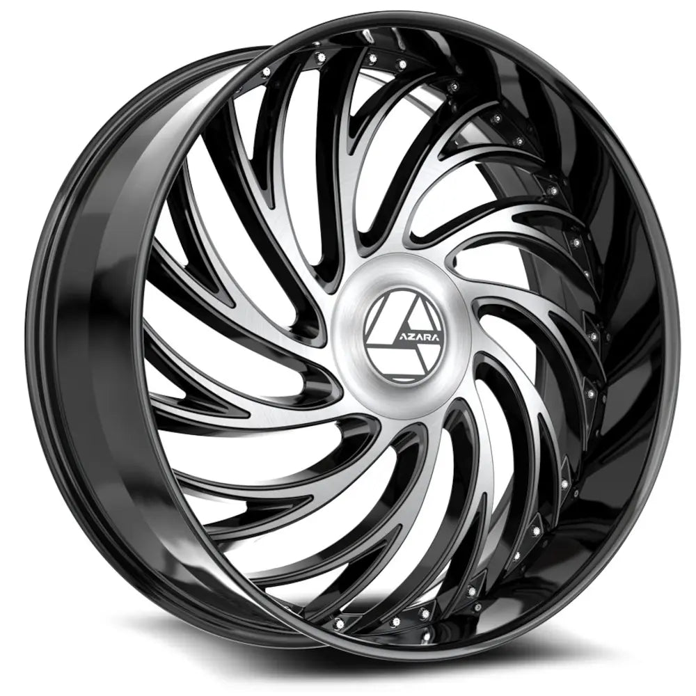 Azara AZX-101 28x9.5 22 Gloss Black & Machined – TFS Wheels