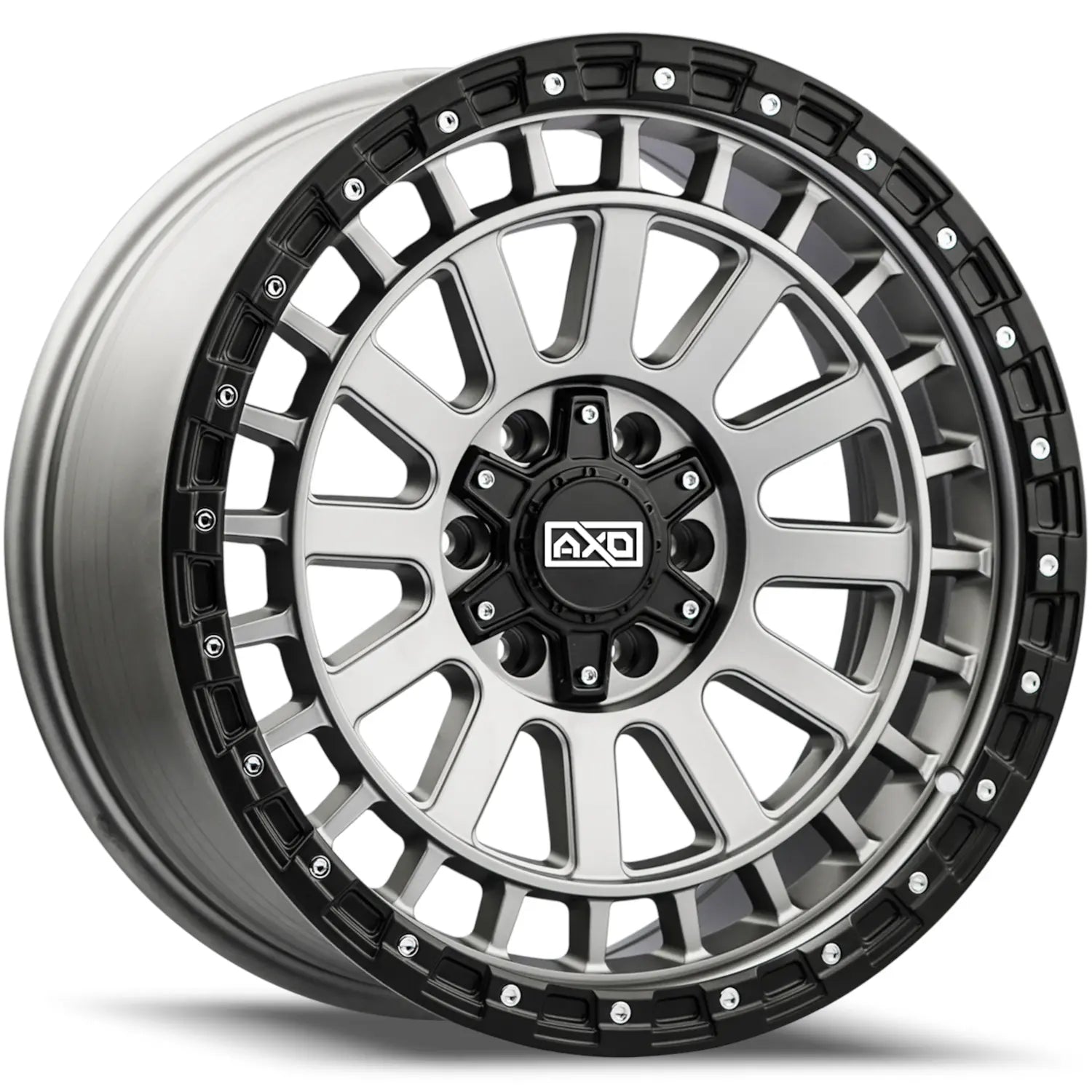 AXD Offroad AS2 20x9 0mm Satin Titanium with a Black Lip – TFS Wheels