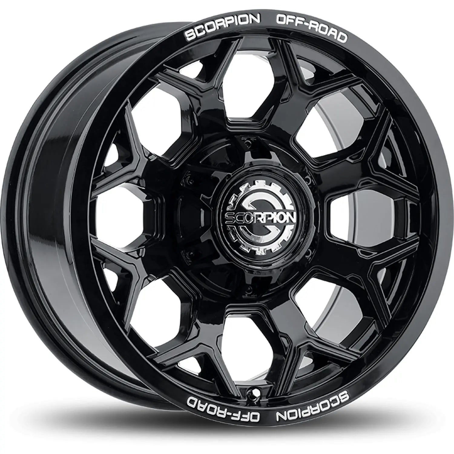 Scorpion Defender 17x9 -12mm Gloss Black – TFS Wheels
