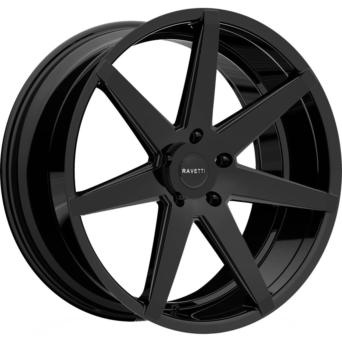 Ravetti M7 22x9 +15 Gloss Black — TFS Wheels