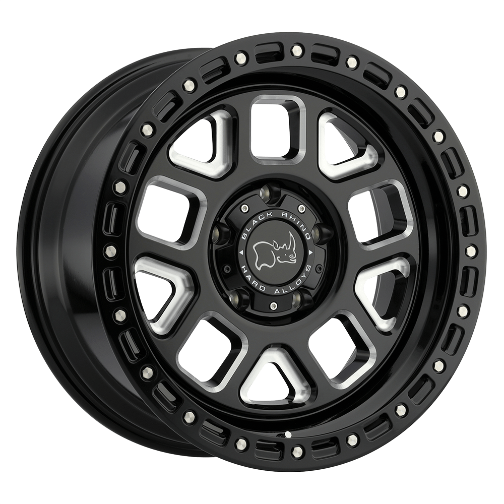 Black Rhino Alpine 20x9.5 12mm Gloss Black With Milled Spokes – TFS Wheels